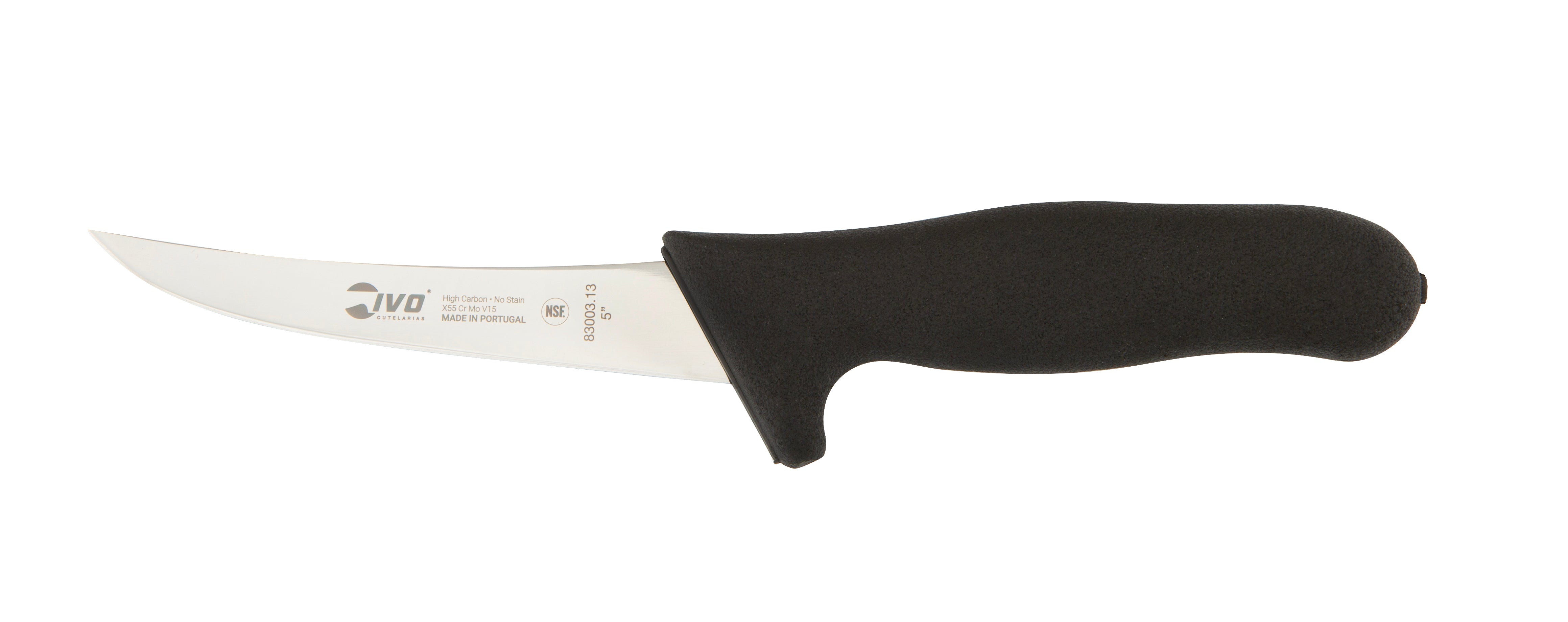 IVO® ErgoDuo Black Semi-Flex Curved Boning Knife – Wolff Industries, Inc.